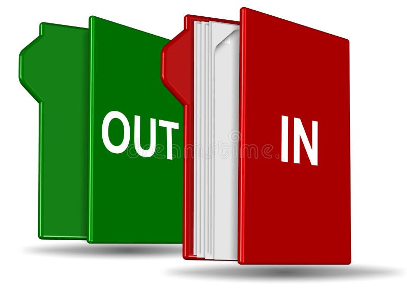 Red Illustrated Sign of Out of Office on a White Background Stock ...