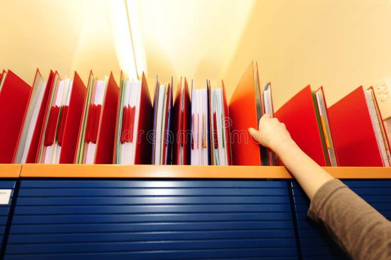 Files and Paperwork in the Administration Stock Image - Image of civil ...