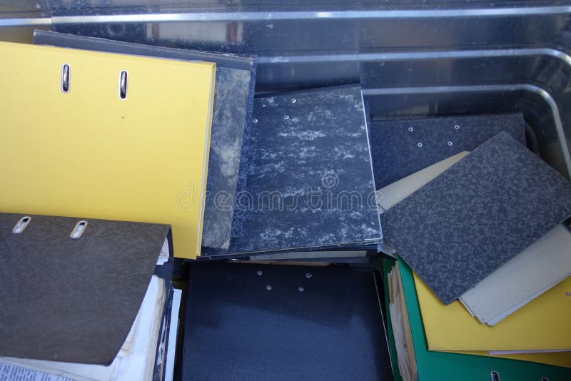 Files and Paperwork in the Administration Stock Image - Image of ...