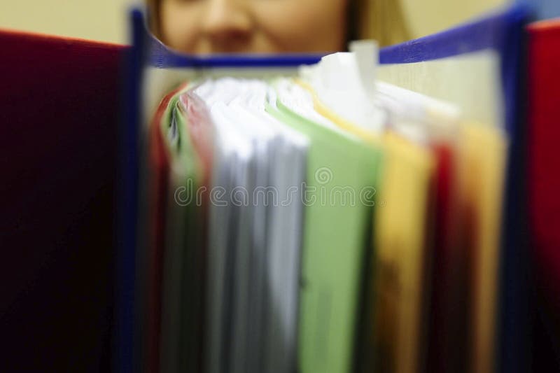 Files and Paperwork in the Administration Stock Image - Image of work ...