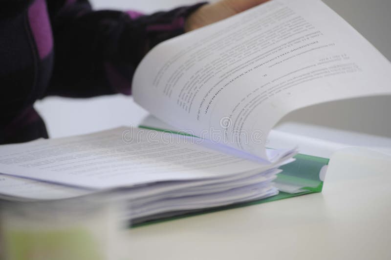 Files and Paperwork in the Administration Stock Photo - Image of ...