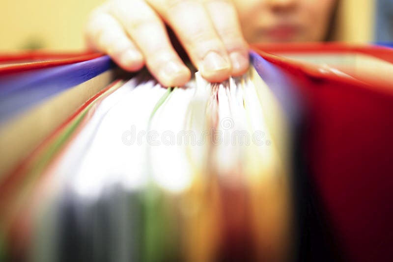 Files and Paperwork in the Administration Stock Photo - Image of ...