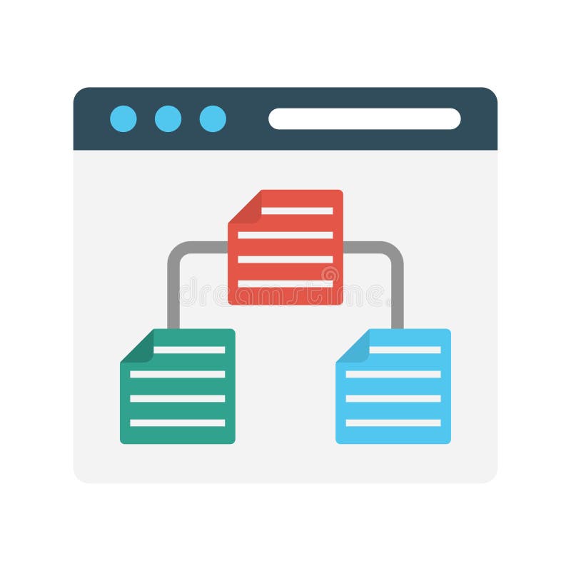 Files Reception Vector Flat Icon Stock Illustration - Illustration of ...