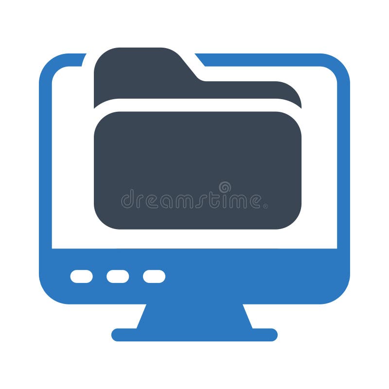 Files Screen Vector Glyph Color Icon Stock Illustration - Illustration ...