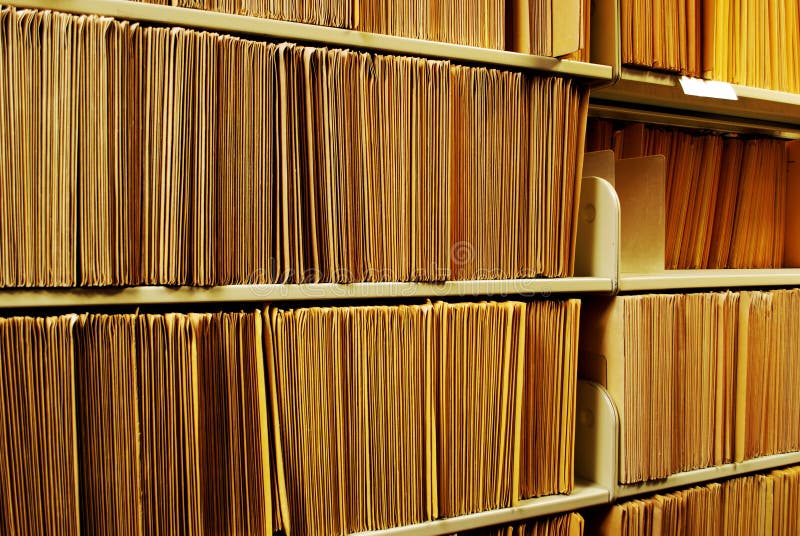 Files on Shelf stock photo. Image of mess, full, folders - 14157440