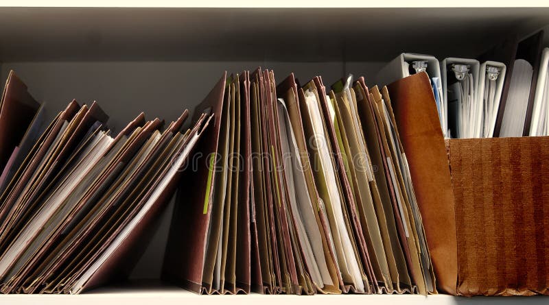 Files on Shelf stock image. Image of organized, stack - 3593655