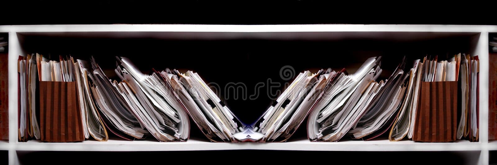 Office Shelves Full of Files and Boxes Stock Image - Image of documents ...