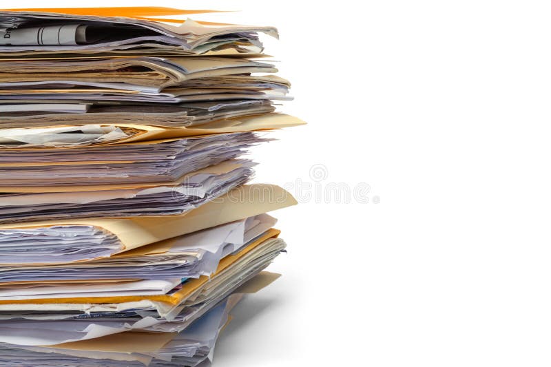 Stack of Files stock image. Image of blank, paperwork - 29375931