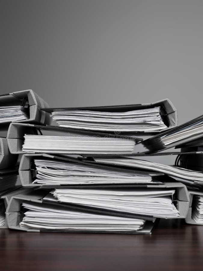 Files stacked on a desk stock image. Image of professional - 11579187