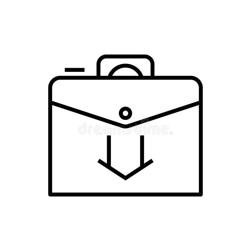 Files Storage Line Icon, Concept Sign, Outline Vector Illustration ...