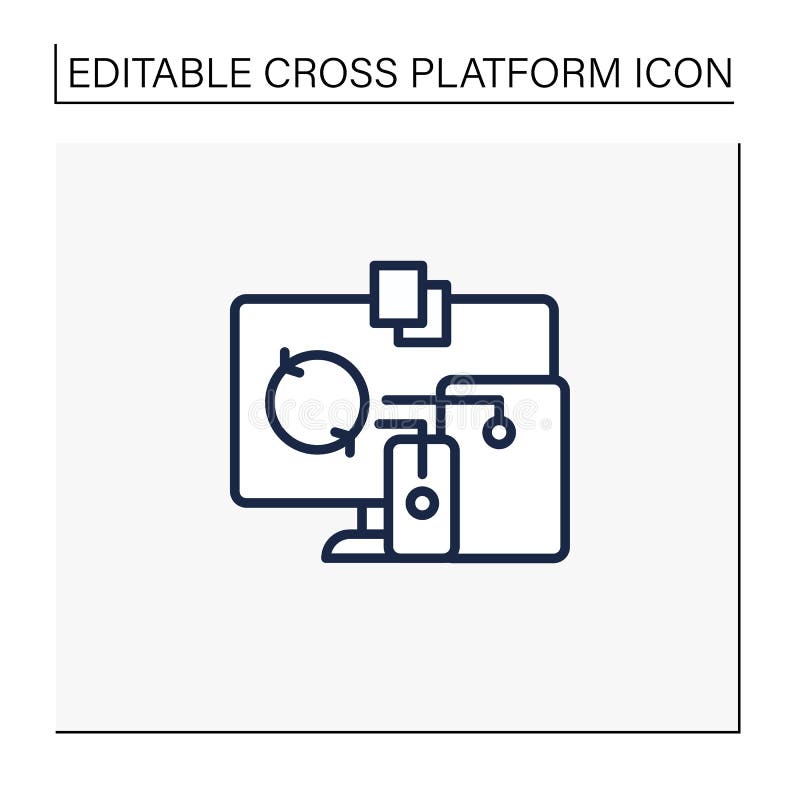 Electronic Files Line Icon Stock Illustrations – 492 Electronic Files ...