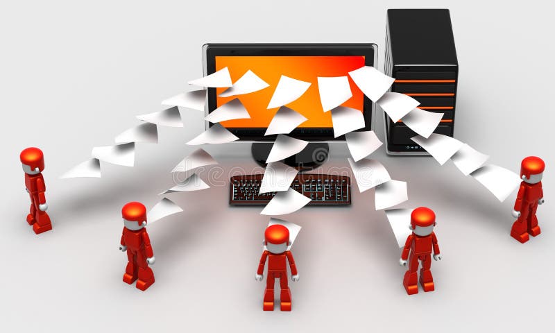 Files Transfer stock illustration. Illustration of computer - 12184774