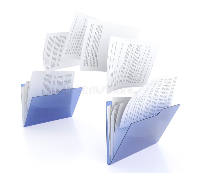 Transferring Documents or Data To a Cloud. Stock Illustration ...