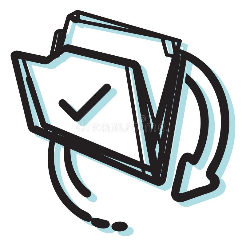 Files Validation - Icon stock illustration. Illustration of tick ...