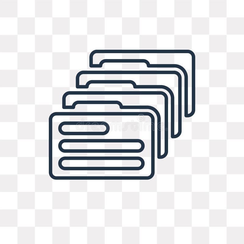 Files Vector Icon Isolated on Transparent Background, Linear Files ...