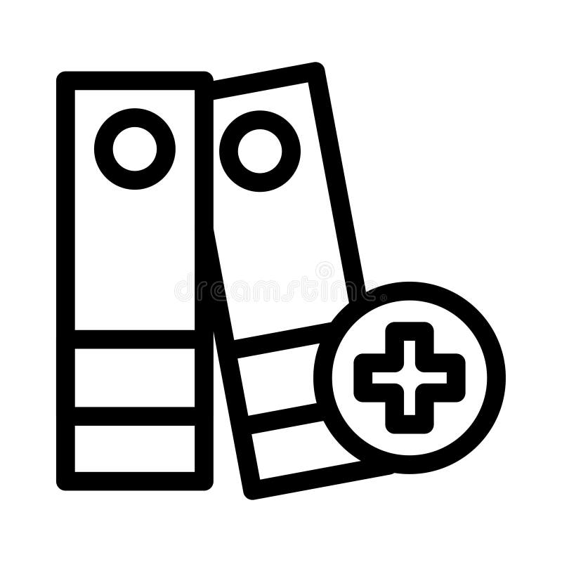 Files Vector Thin Line Icon Stock Illustration - Illustration of ...