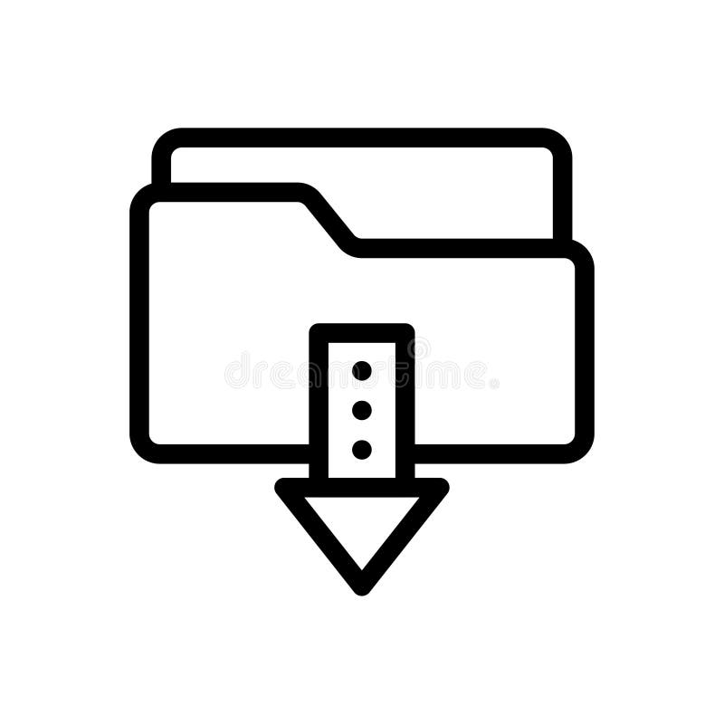 Files Vector Thin Line Icon Stock Vector - Illustration of network ...