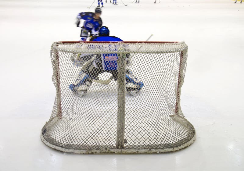 Filet d'hockey photo stock. Image du garde, rouge, projectile - 37428834
