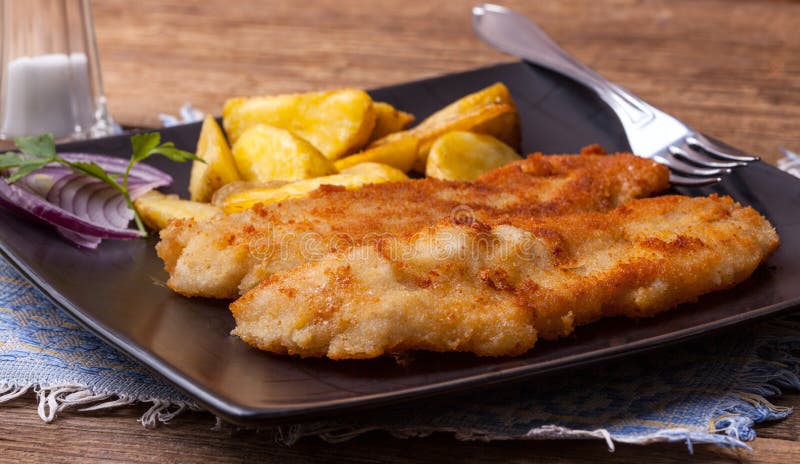 Filet de morue frit photo stock. Image du seafood, repas - 52388544