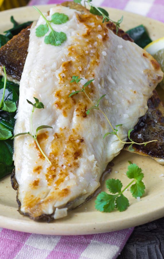 Filet De Poissons Avec Le Cardon Photo stock - Image du repas ...