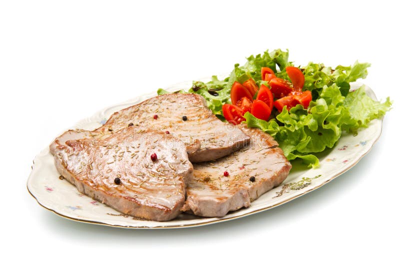 Filet De Thon Avec De La Salade Image stock - Image du poissons, aneth ...