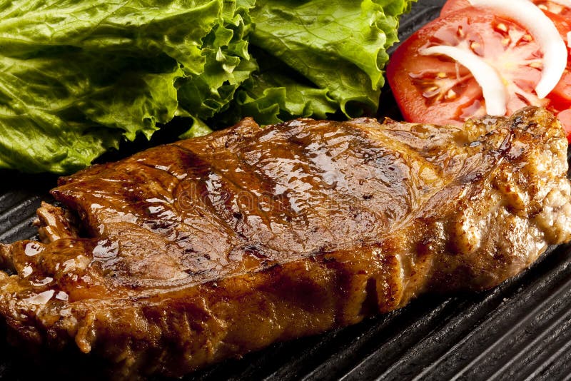Filete asado a la parilla imagen de archivo. Imagen de alimento - 23270507