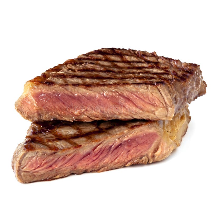 Filete Asado a La Parilla Aislado En Blanco Imagen de archivo - Imagen ...