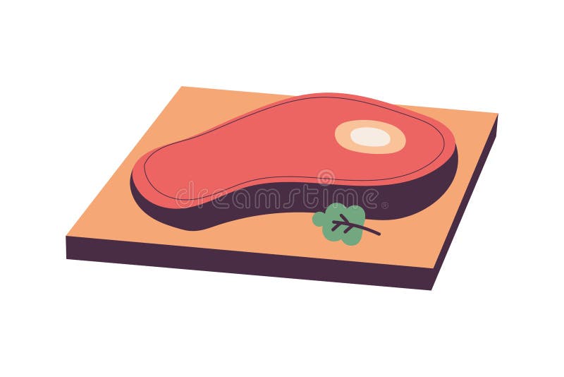 Filete de ternera ilustración del vector. Ilustración de carne - 261056616