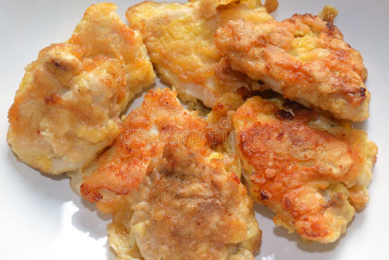 Filetto di pollo preparato immagine stock. Immagine di friggere - 199546337