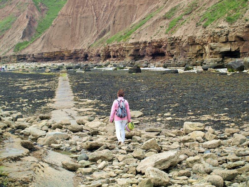 Filey Brig Waves Crashing Over the Rocks Editorial Stock Photo - Image ...