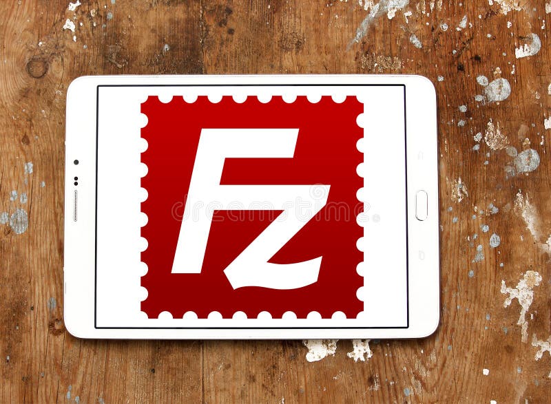 FileZilla application logo editorial stock photo. Image of ...