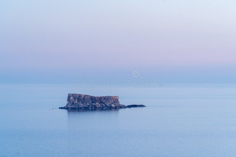 Filfla Island at Blue Hour Under a Tranquil Sky Stock Photo - Image of ...