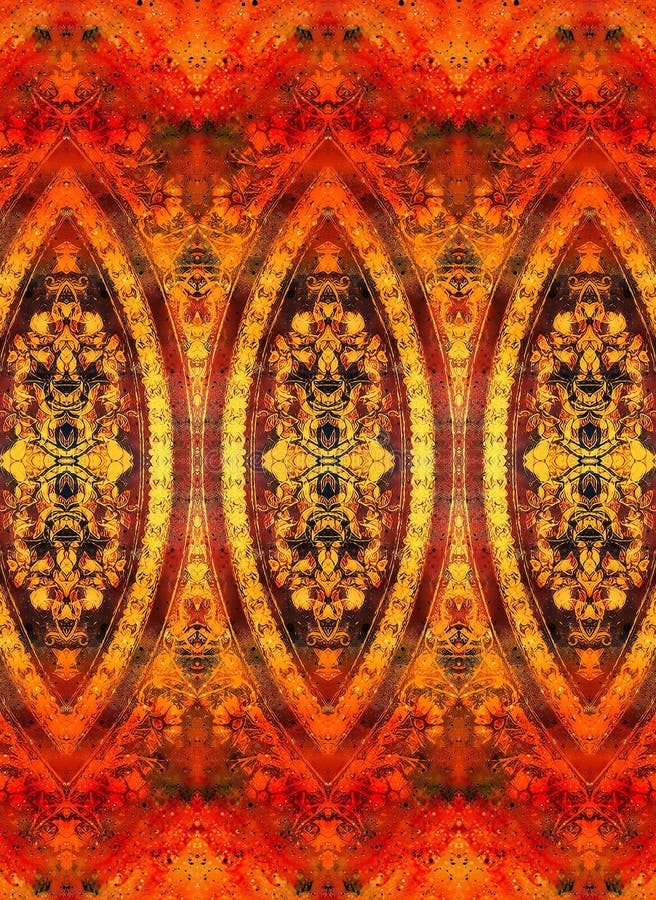 Filigrane Floral Ornament on Abstract Backgrond, Computer Collage ...