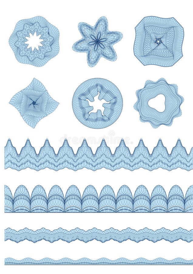 Filigranes Pour Le Diplôme Et Le Certificat, Illustration de Vecteur ...