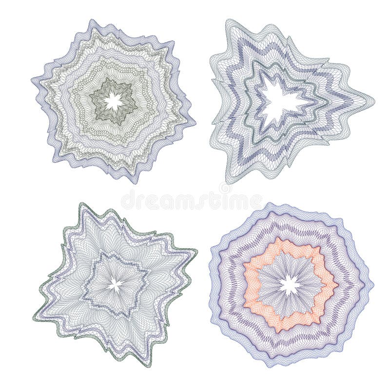 Filigranes Pour Le Diplôme Et Le Certificat, Illustration de Vecteur ...