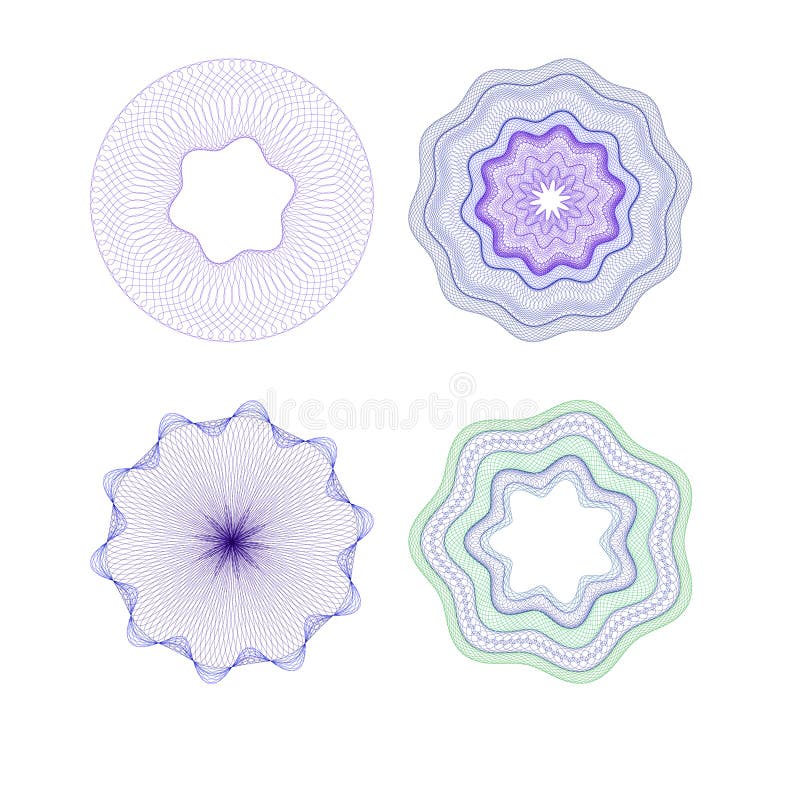 Filigranes Pour Le Diplôme Et Le Certificat, Illustration de Vecteur ...