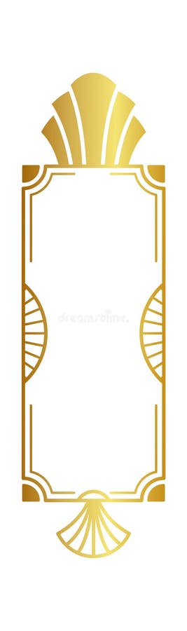 Filigree Art Deco Graphic Frame Stock Vector - Illustration of shape ...
