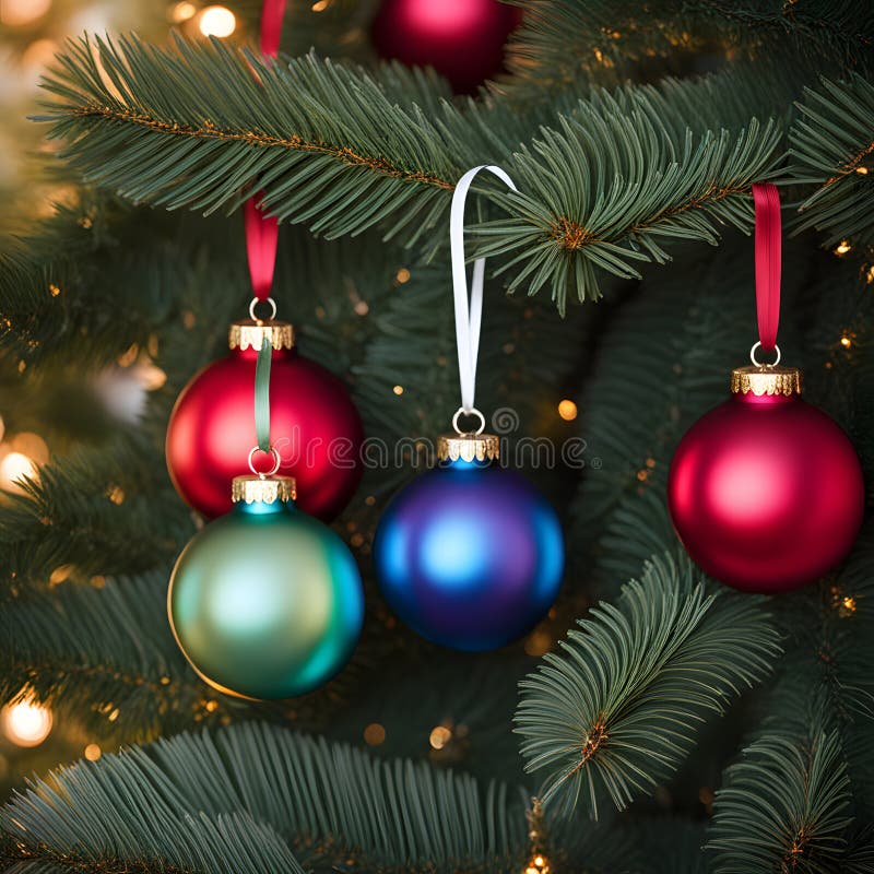 Filigree Christmas Tree Decorations, Ai-generatet Stock Illustration ...