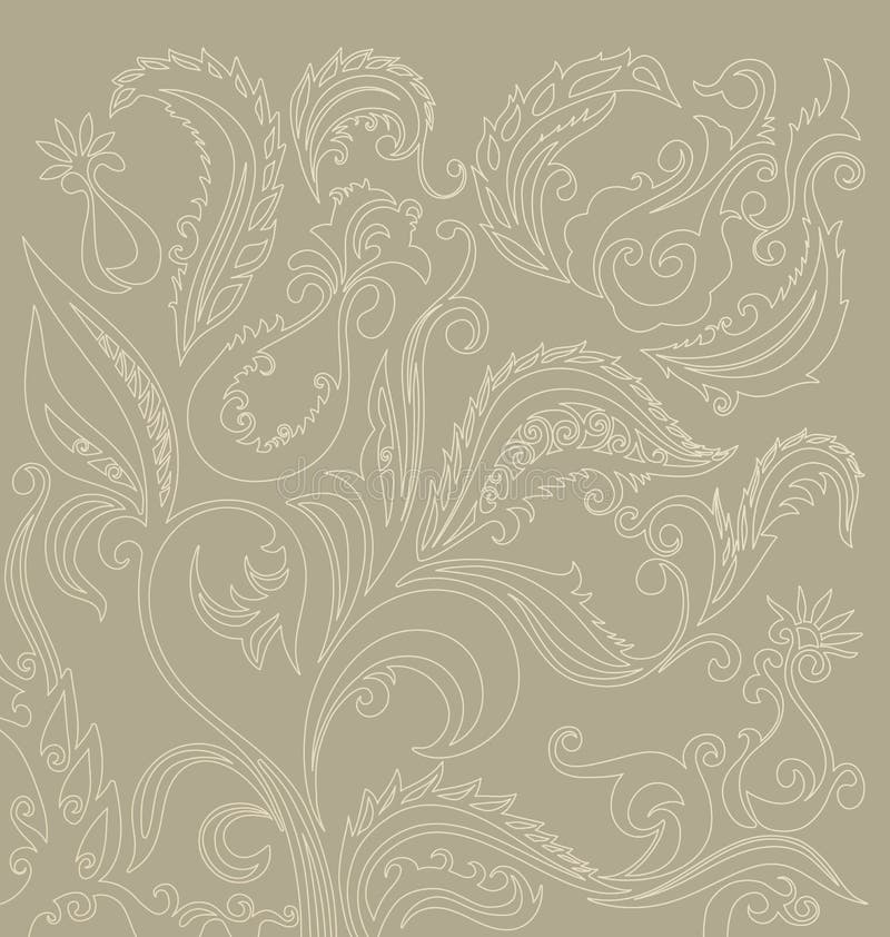 Filigree Floral Oriental Pattern Stock Vector - Illustration of ...