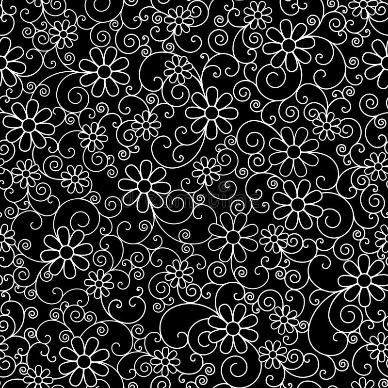 Filigree Floral Pattern stock vector. Illustration of blooms - 95313531