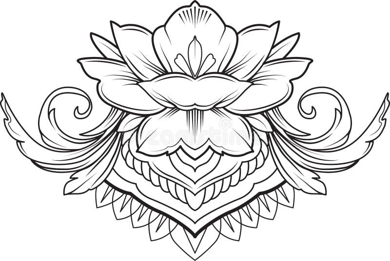 Filigree Flower Drawings