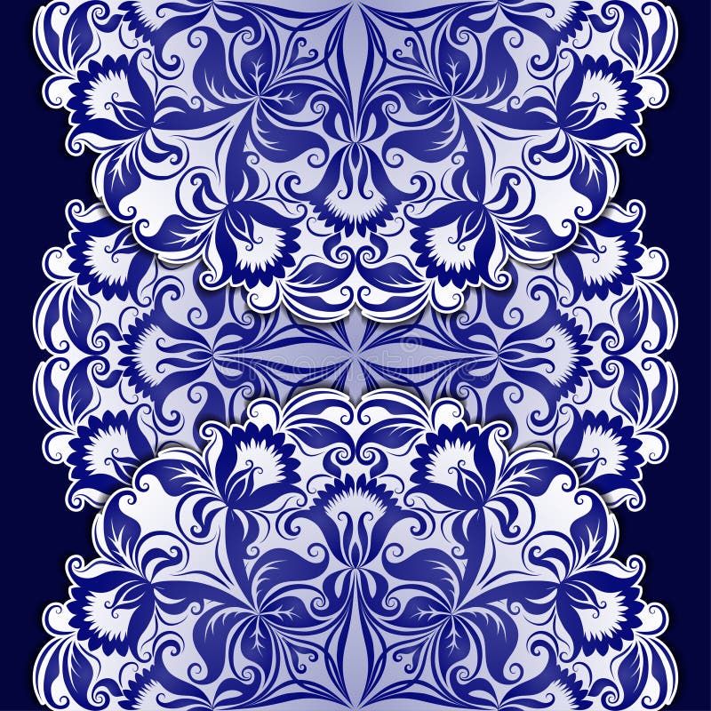 Filigree Pattern with Vintage Ornament Stock Vector - Illustration of ...