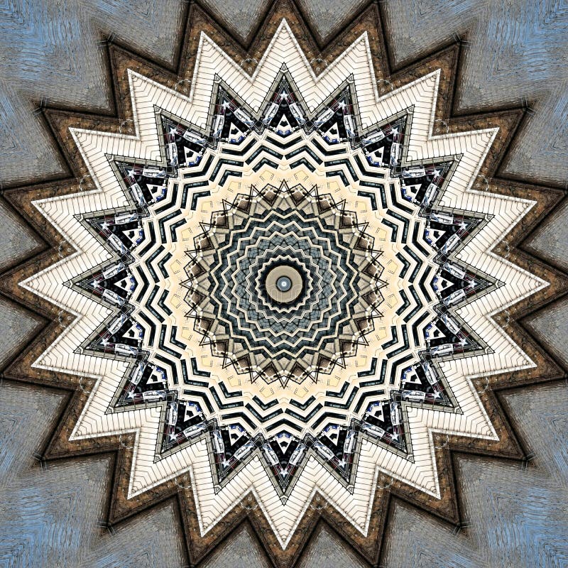 Filigree Star Pattern Made of a Bridge Over the River, Computer Stock ...