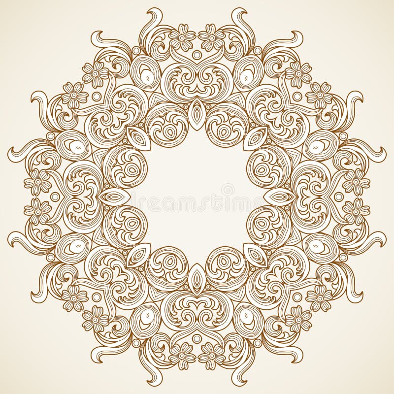 Filigree Vector Frame in Victorian Style. Stock Vector - Illustration ...