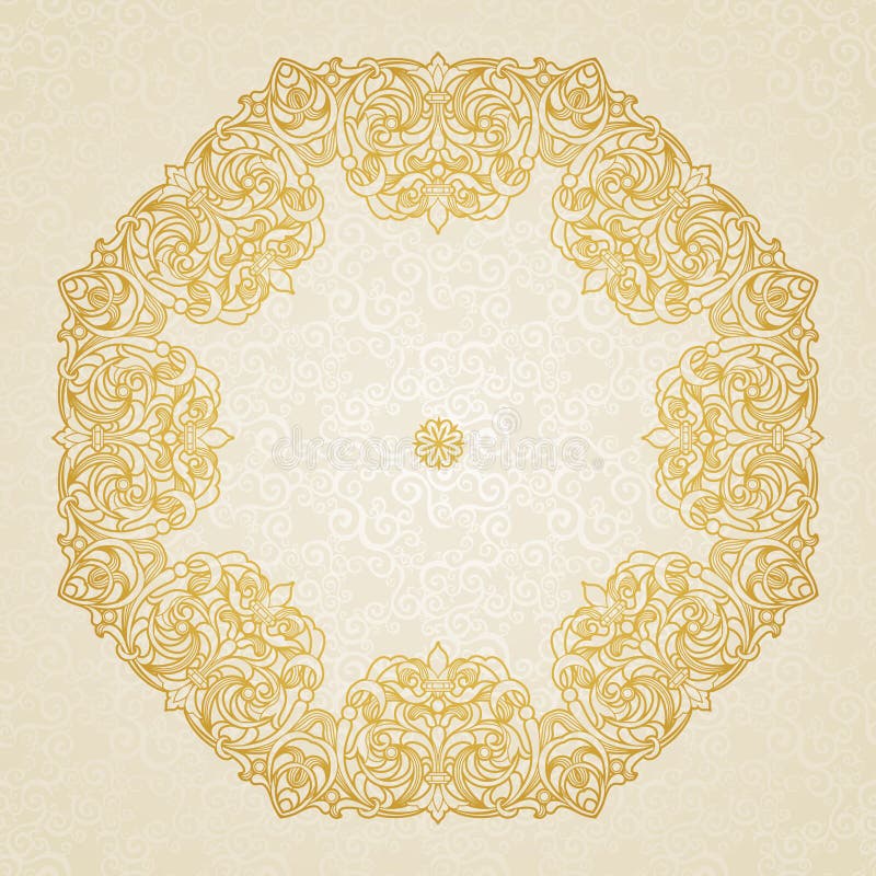 Filigree Vector Frame in Victorian Style. Stock Vector - Illustration ...