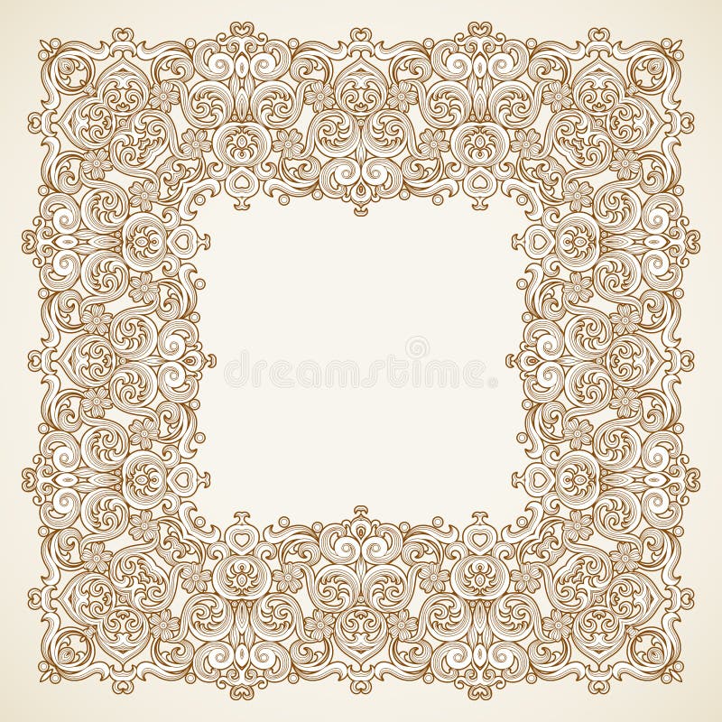 Filigree Vector Frame in Victorian Style. Stock Vector - Illustration ... Filigree Vector Frame in Victorian Style. Stock Vector - Illustration ...