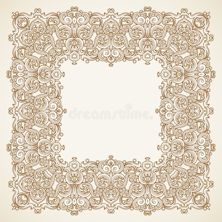 Square Filigree Frame Stock Illustrations – 4,666 Square Filigree Frame ...