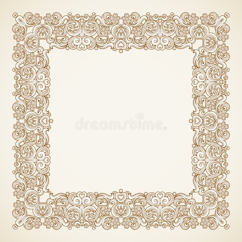 Square Filigree Frame Stock Illustrations – 4,666 Square Filigree Frame ...