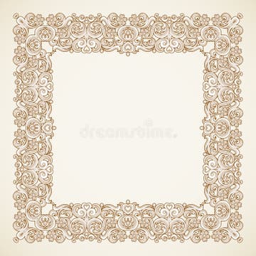 Square Filigree Frame Stock Illustrations – 4,666 Square Filigree Frame ...
