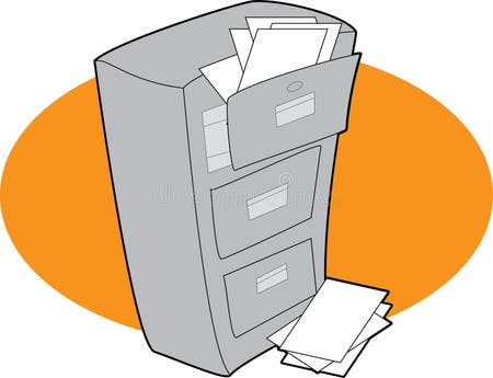 Overflowing Filing Cabinet Stock Illustrations – 65 Overflowing Filing ...